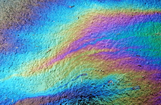 Oil-slick-on-pavement | Tiger Riding for Beginners